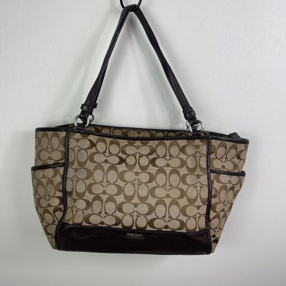 Coach | Bags | Coach Park Signature Carrie Large Purse Tote Top Handle ...